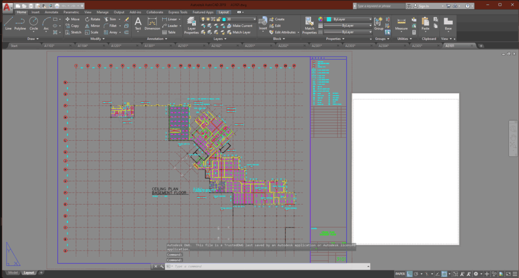 Denah dan Gambar CAD High Building Mall_A3101 | Sipilpedia