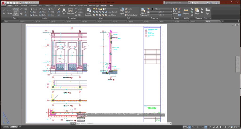 Denah dan Gambar CAD High Building Mall_A4101 | Sipilpedia