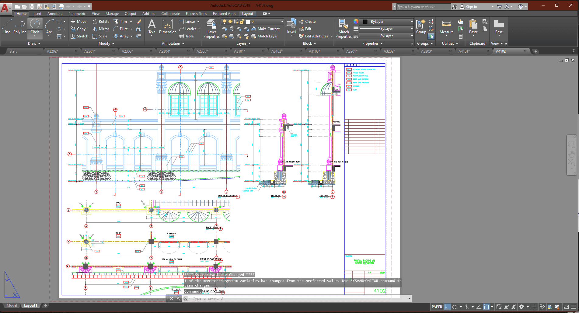 Denah dan Gambar CAD High Building Mall_A4102 | Sipilpedia
