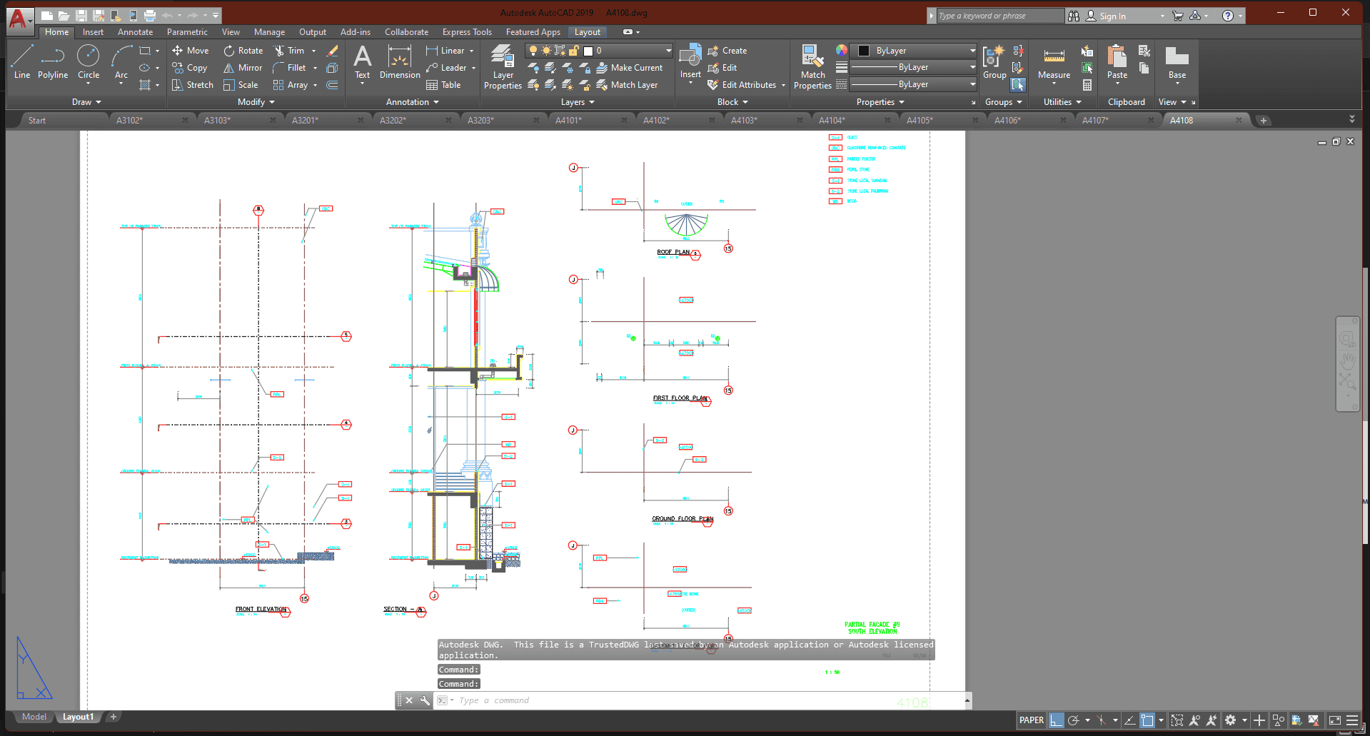 Denah dan Gambar CAD High Building Mall_A4108 | Sipilpedia