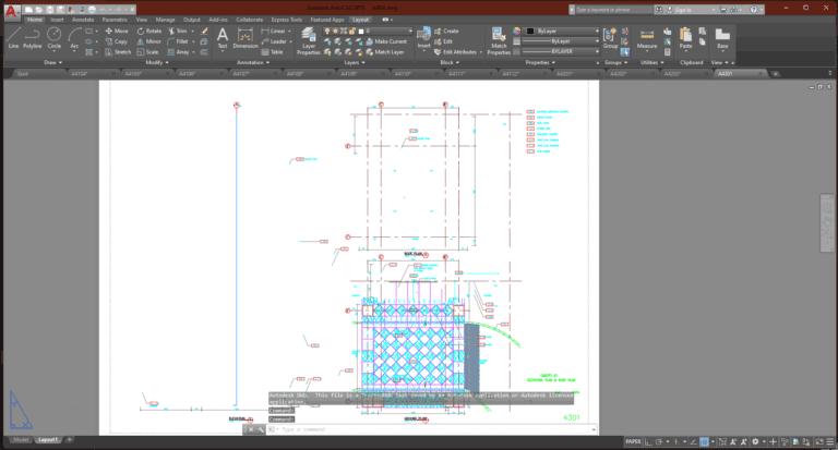 Denah dan Gambar CAD High Building Mall_A4301 | Sipilpedia