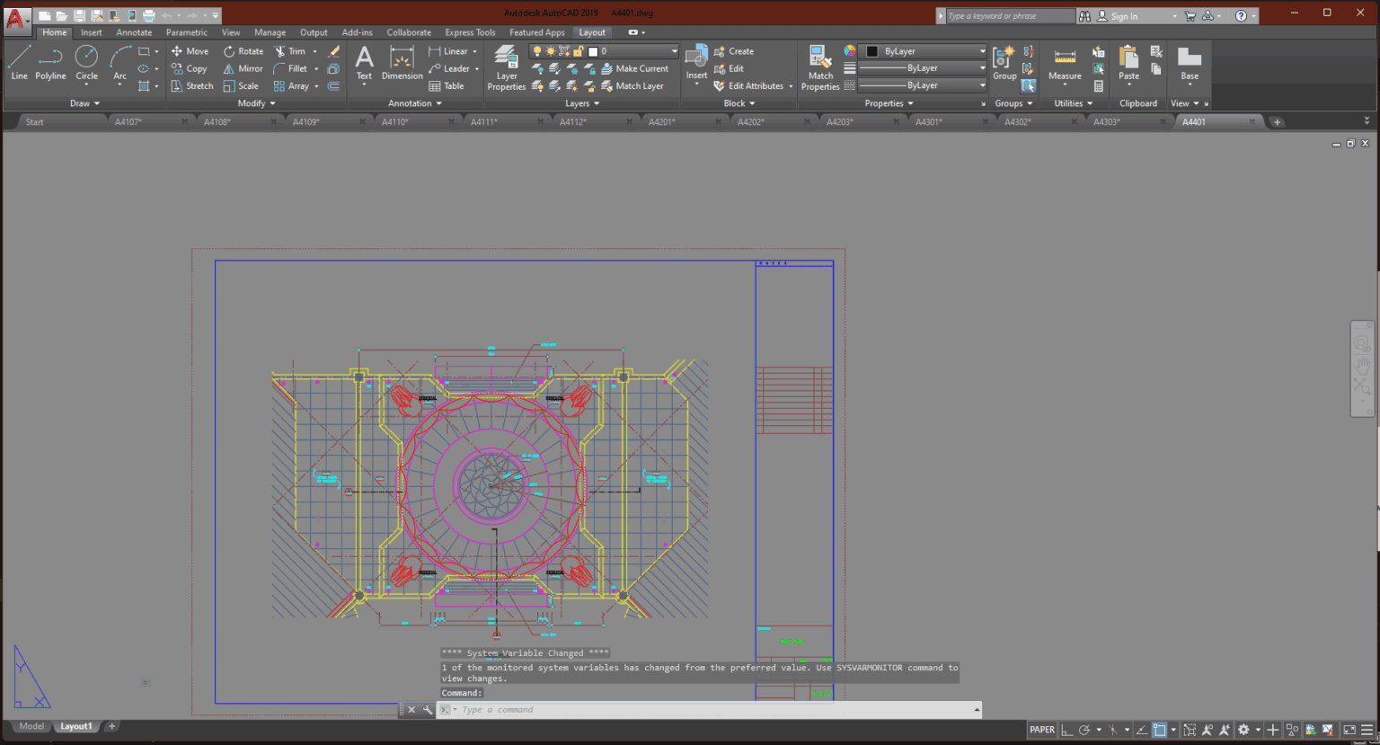 Denah dan Gambar CAD High Building Mall_A4401 | Sipilpedia