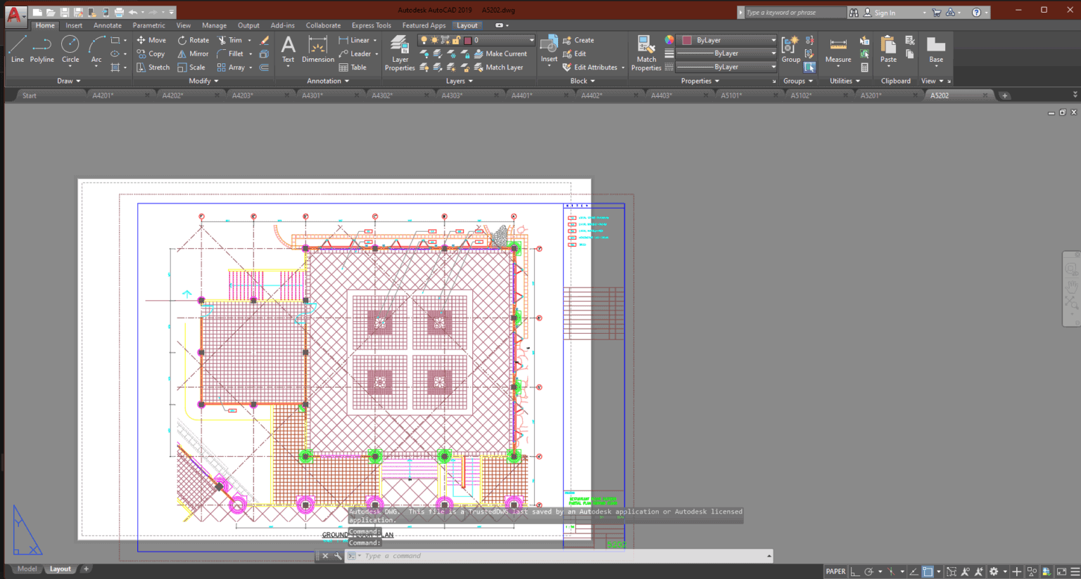 Denah dan Gambar CAD High Building Mall_A5302 | Sipilpedia