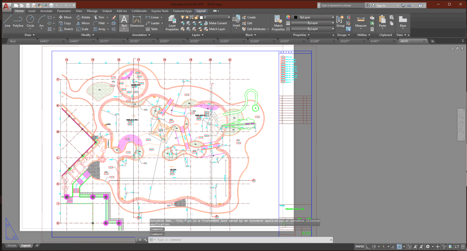 Denah dan Gambar CAD High Building Mall_A6101 | Sipilpedia