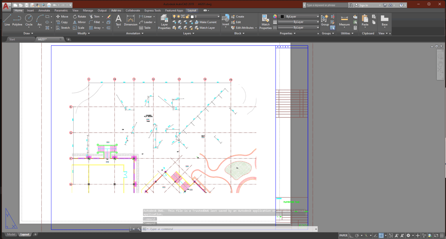 Denah dan Gambar CAD High Building Mall_A6201 | Sipilpedia