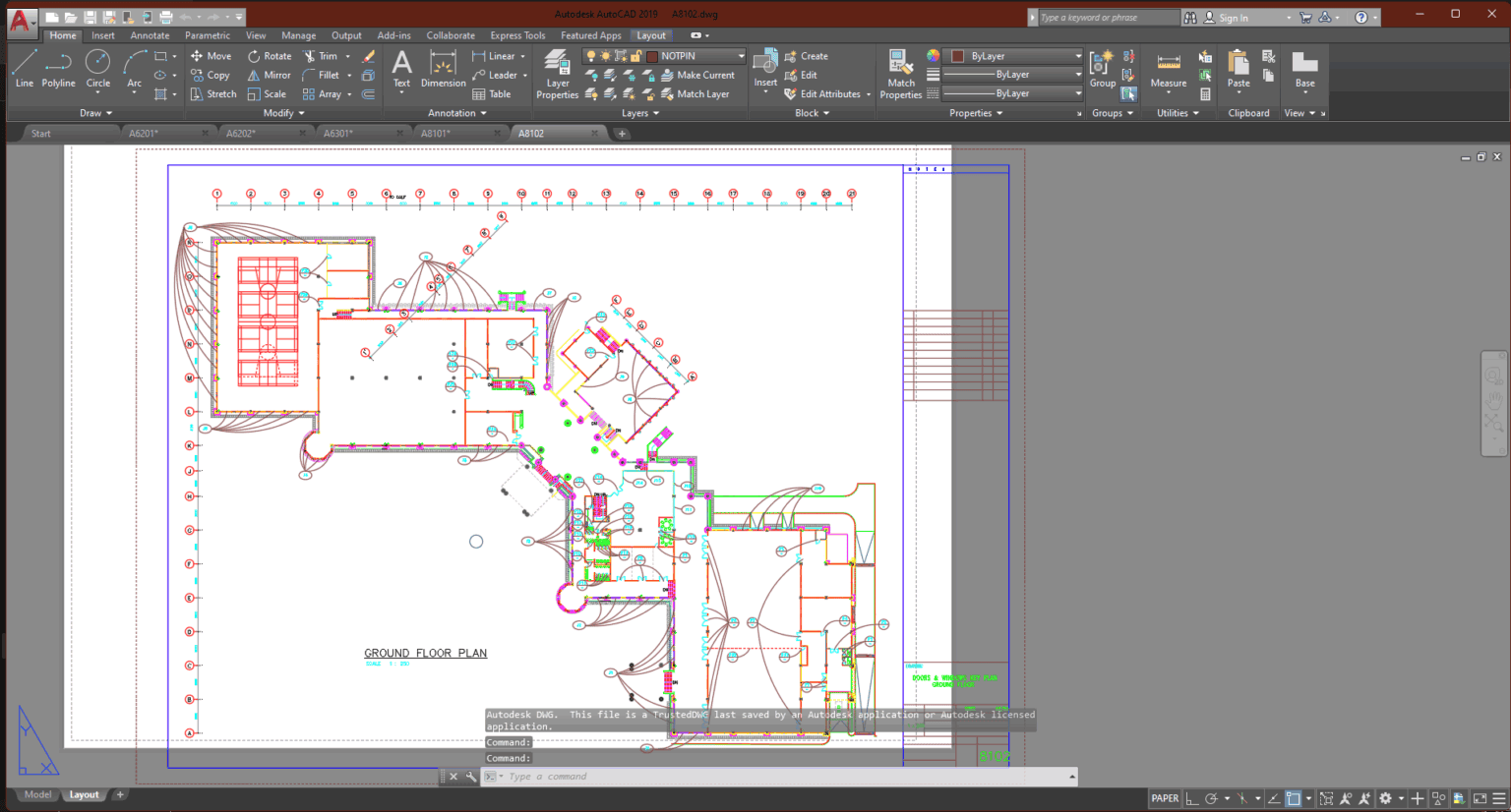Denah dan Gambar CAD High Building Mall_A8102 | Sipilpedia