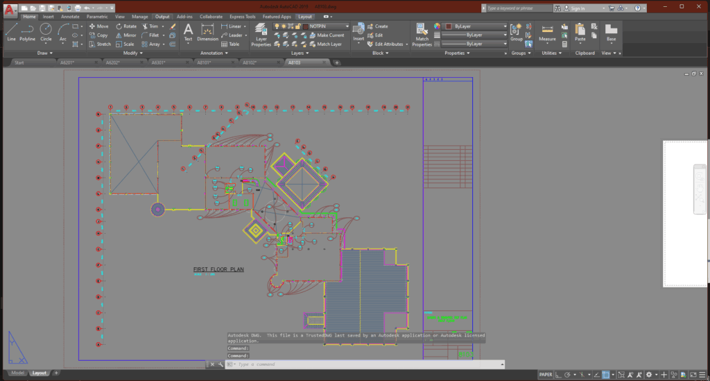 Denah dan Gambar CAD High Building Mall_A8103 | Sipilpedia