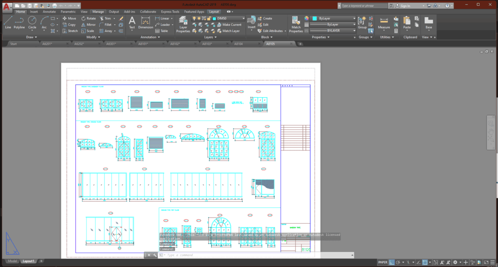 Denah dan Gambar CAD High Building Mall_A8105 | Sipilpedia