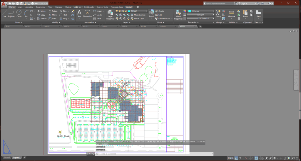 Denah dan Gambar CAD High Building Mall_A8201 | Sipilpedia