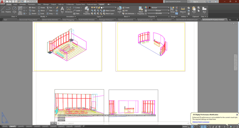 Denah dan Gambar CAD Interior Ruang Khusus_AKSONOMETRI RUANG KHUSUS ...