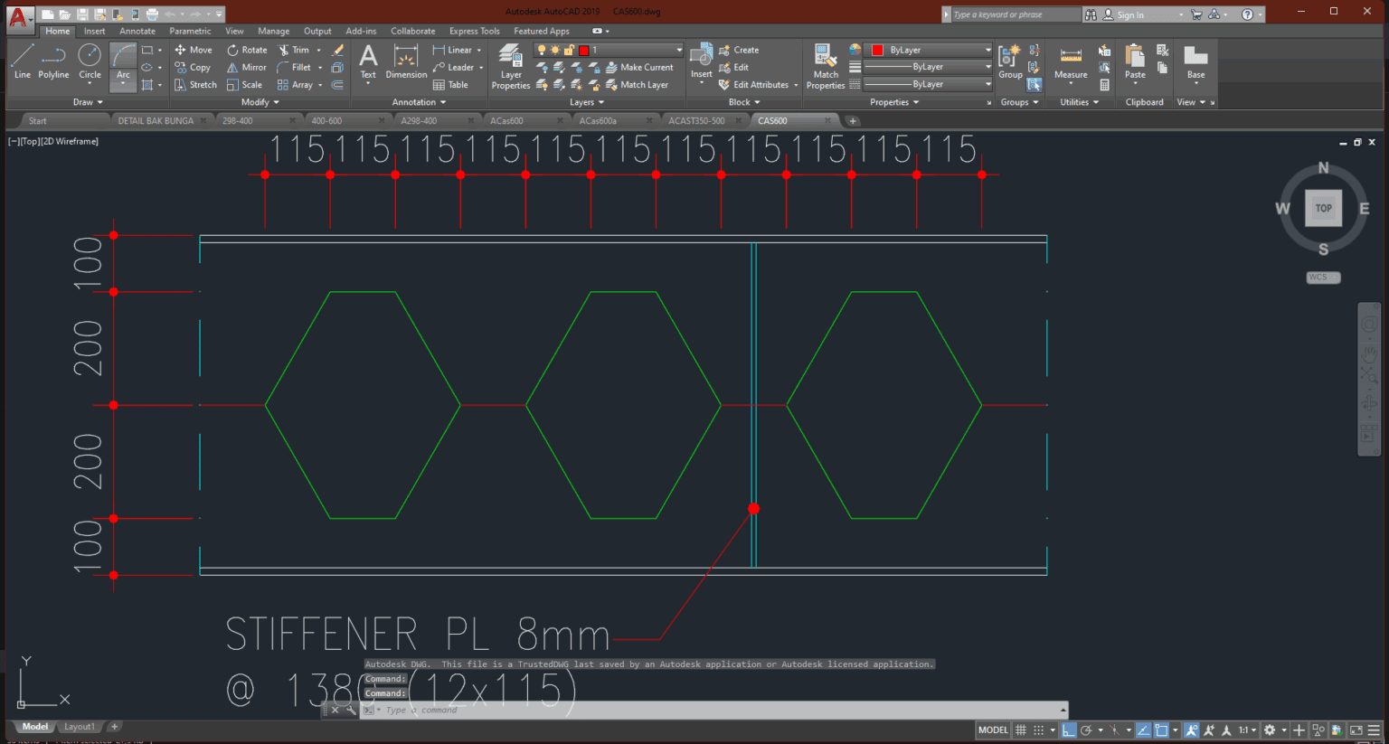 Denah dan Gambar CAD Struktur Castel_CAS600 | Sipilpedia