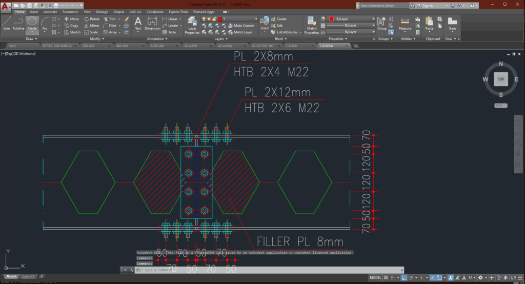 Denah dan Gambar CAD Struktur Castel_CAS600A | Sipilpedia