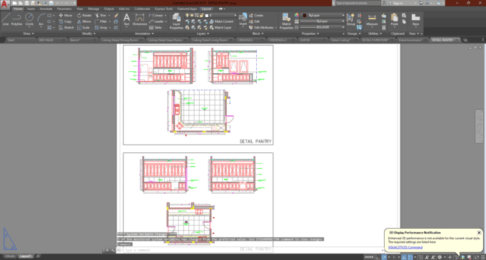 Denah dan Gambar CAD Interior_Detail Pantry | Sipilpedia