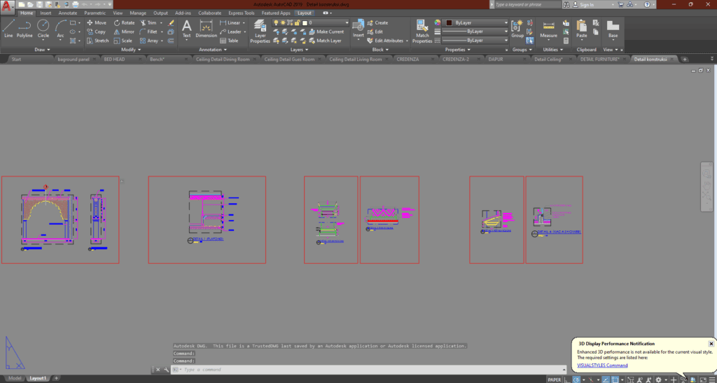 Denah dan Gambar CAD Interior_Detail Konstruksi | Sipilpedia