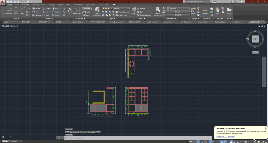 Denah dan Gambar CAD Interior_Kitchen 2 | Sipilpedia