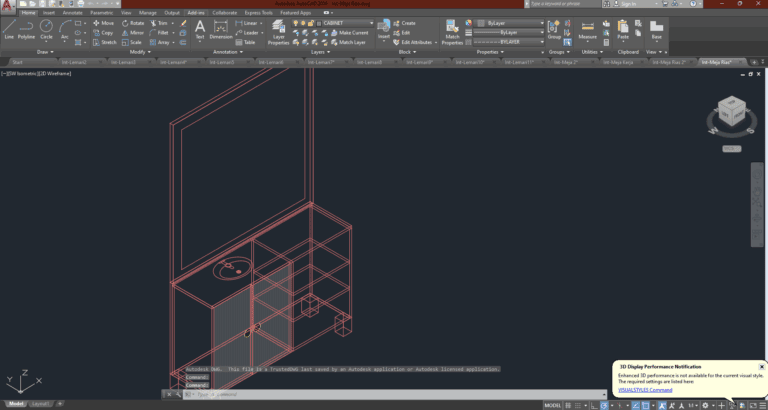 Denah dan Gambar CAD Interior_Meja Rias | Sipilpedia
