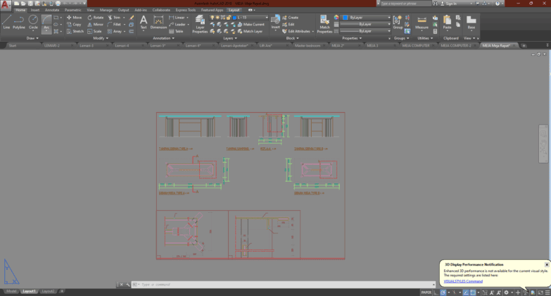 Denah dan Gambar CAD Interior_Meja Meja Rapat | Sipilpedia