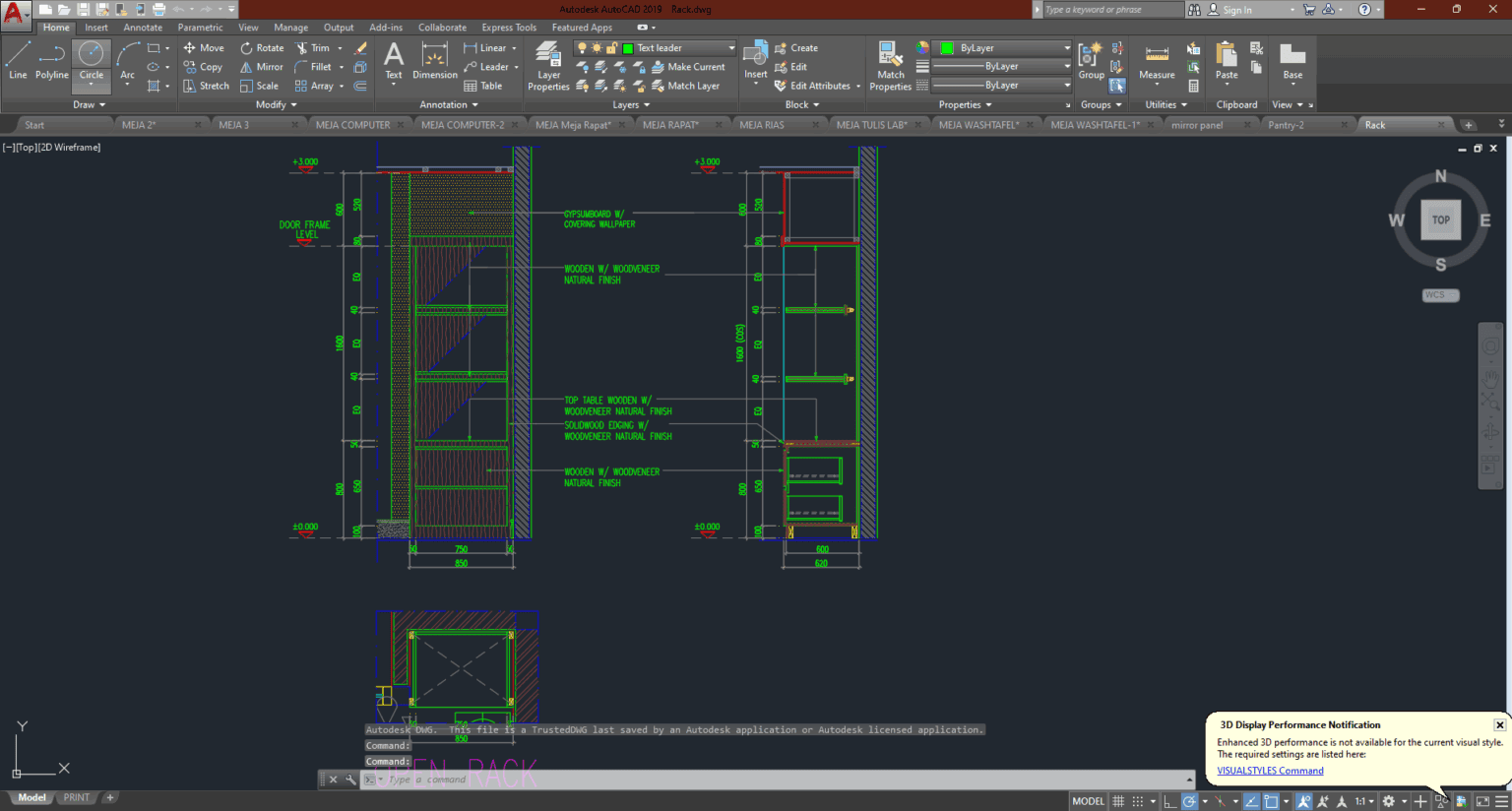 Denah dan Gambar CAD Interior_RACK | Sipilpedia