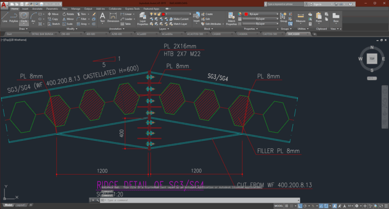 Denah dan Gambar CAD Struktur Castel_SMCAS600 | Sipilpedia