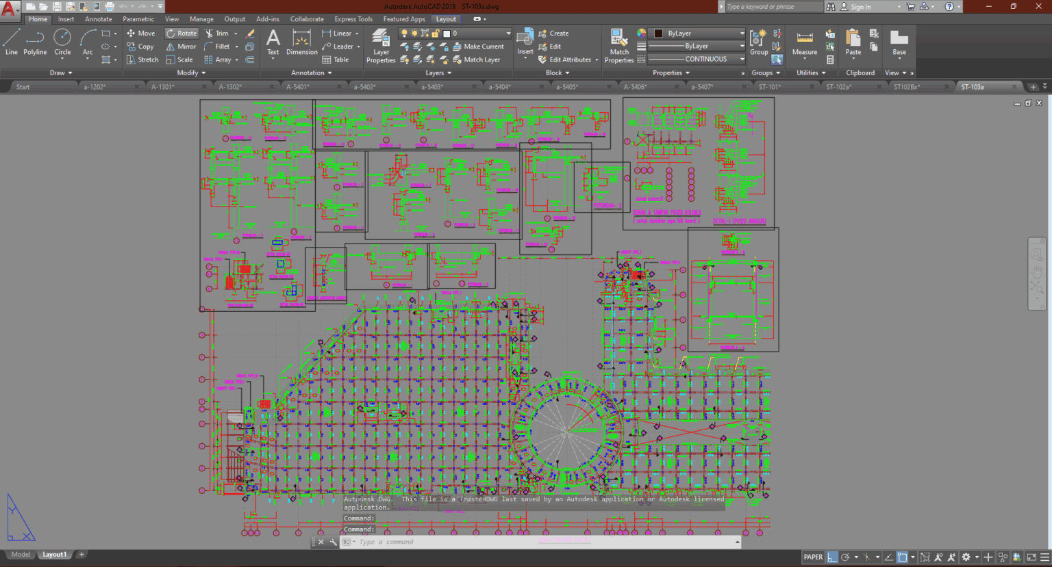 Denah dan Gambar CAD High Building MALL_ST-103a | Sipilpedia