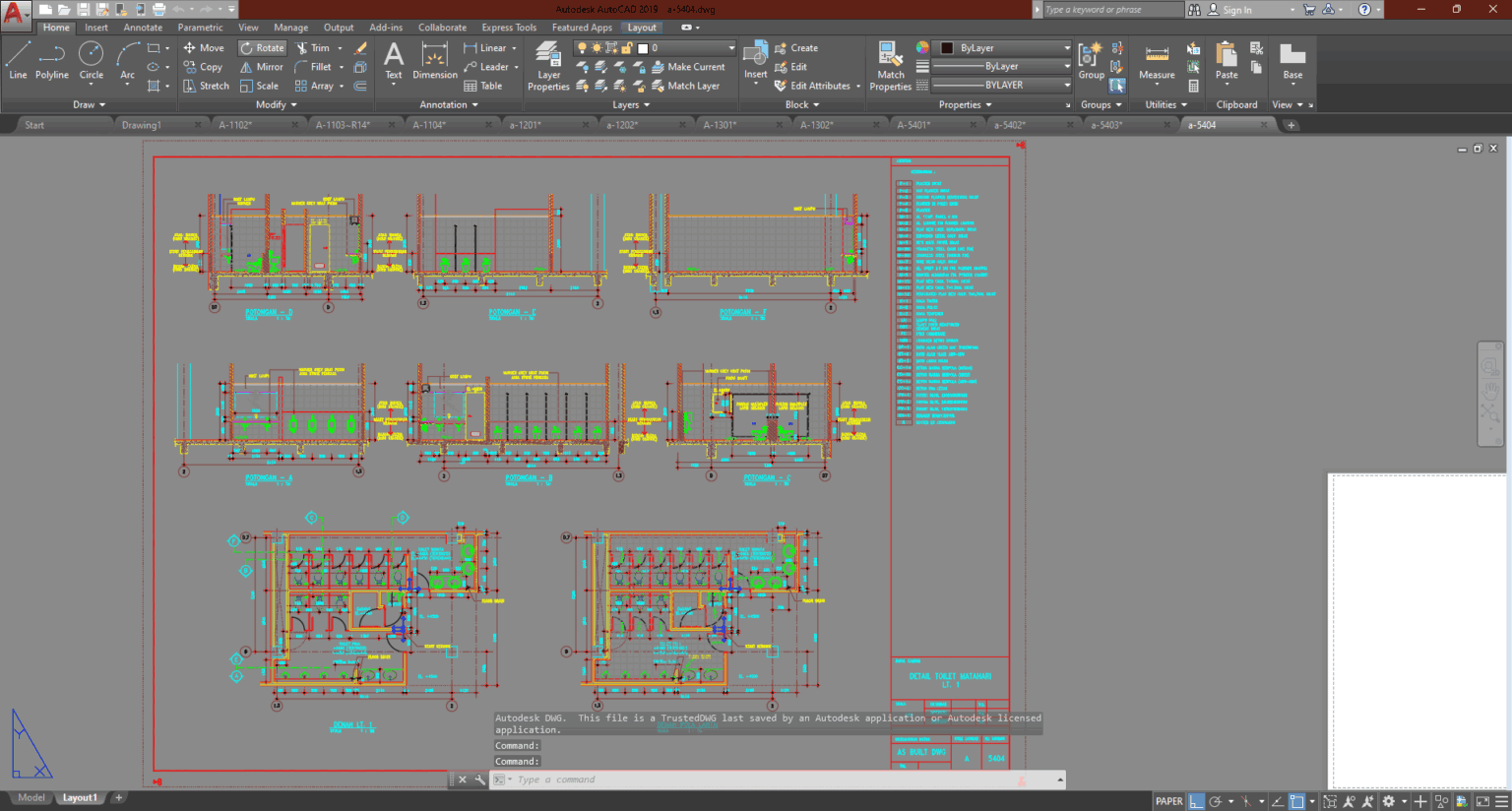Denah dan Gambar CAD High Building MALL_a-5404 | Sipilpedia