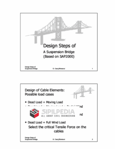 Design Steps of A Suspension Bridge (Based on SAP2000) | Sipilpedia