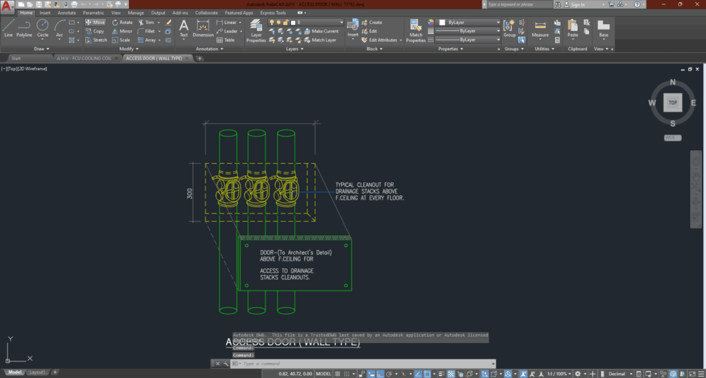 Denah dan Gambar CAD Mekanikal Electrical_ACCESS DOOR (WALL TYPE ...