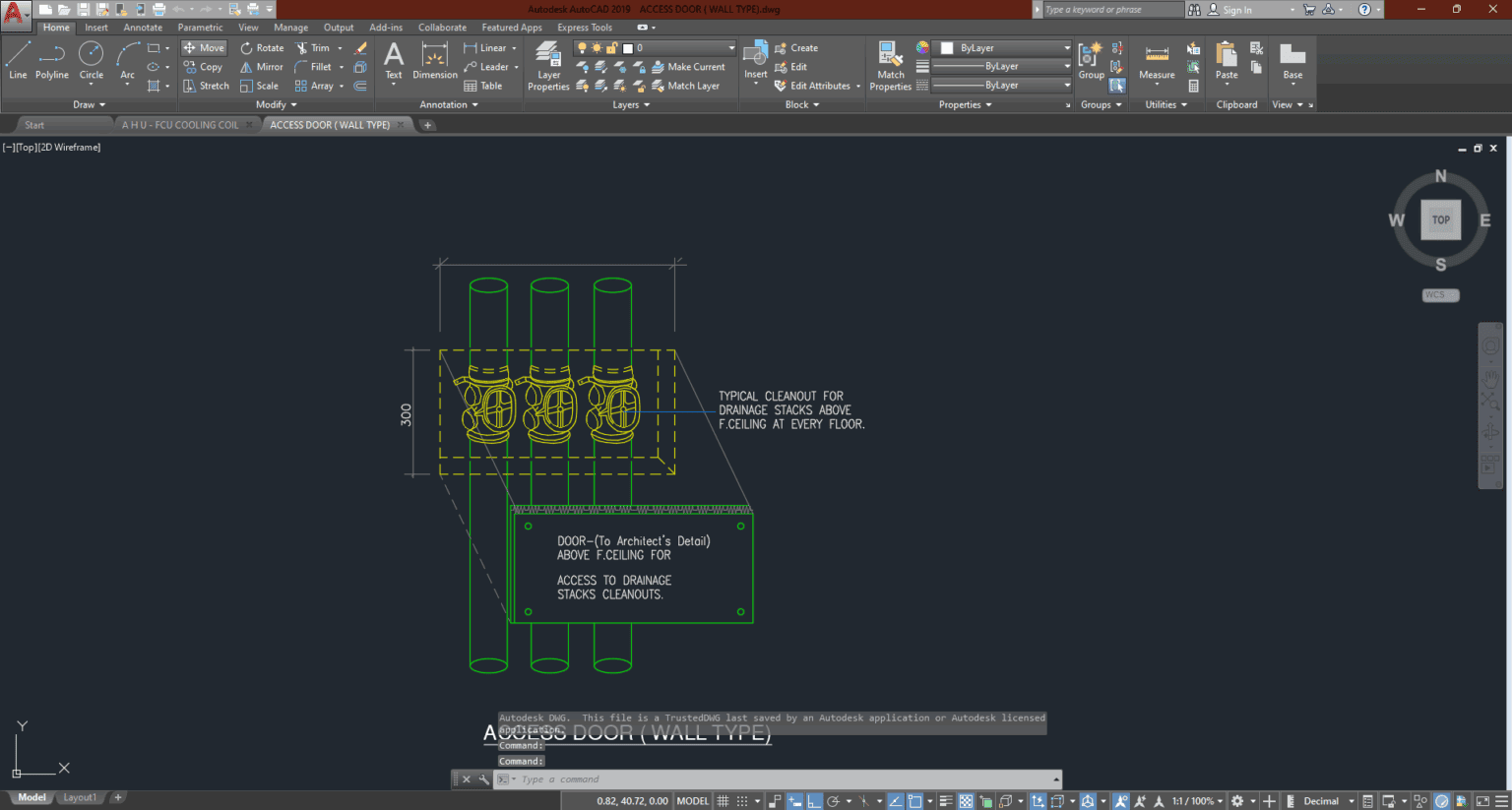 Denah dan Gambar CAD Mekanikal Electrical_ACCESS DOOR (WALL TYPE ...