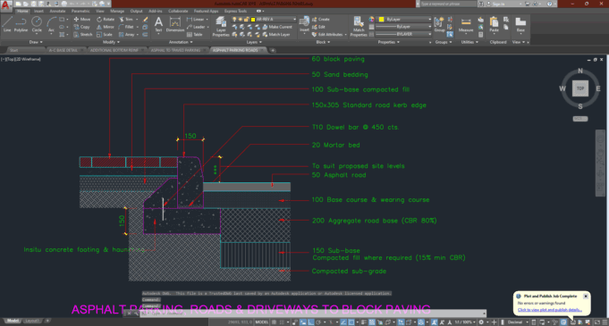 Denah dan Gambar CAD Struktur_ASPHALT PARKING ROADS | Sipilpedia