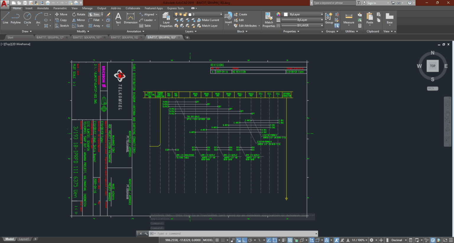 Denah dan Gambar CAD_Gambar Kerja Bangunan BJM737, SEKAPIN_182 | Sipilpedia