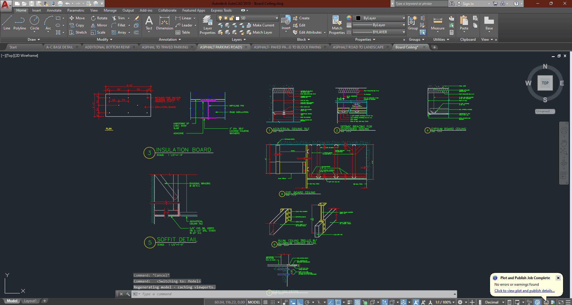 Denah dan Gambar CAD Struktur_Board Ceiling | Sipilpedia