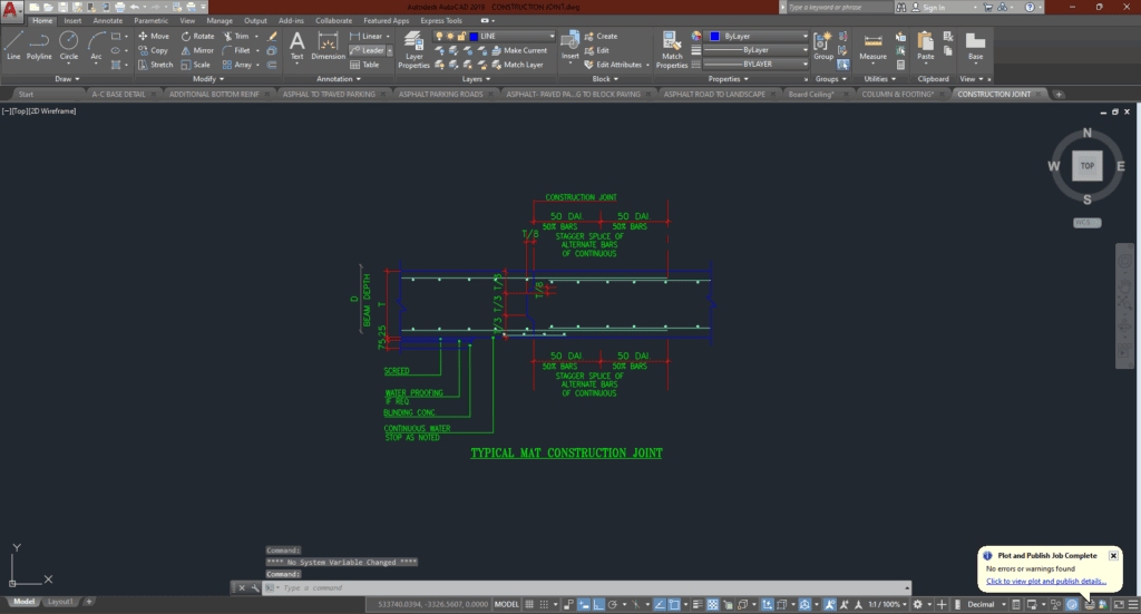 Denah dan Gambar CAD Struktur_CONSTRUCTION JOINT | Sipilpedia