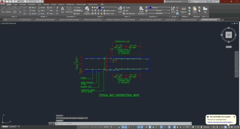 Denah dan Gambar CAD Struktur_CONSTRUCTION JOINT | Sipilpedia