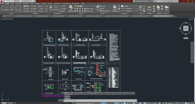 Denah dan Gambar CAD Mekanikal Electrical_DRAINAGE TYPICAL DETAILS-2 ...
