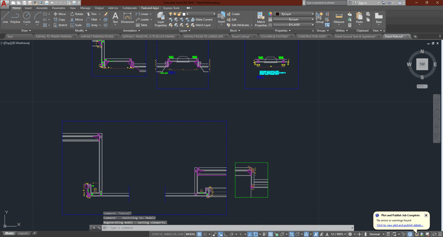 Denah dan Gambar CAD Struktur_Detail Plafond | Sipilpedia