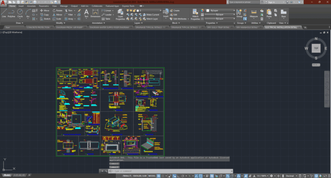 Denah dan Gambar CAD Mekanikal Electrical_ELECTRICAL INSTALLATION ...