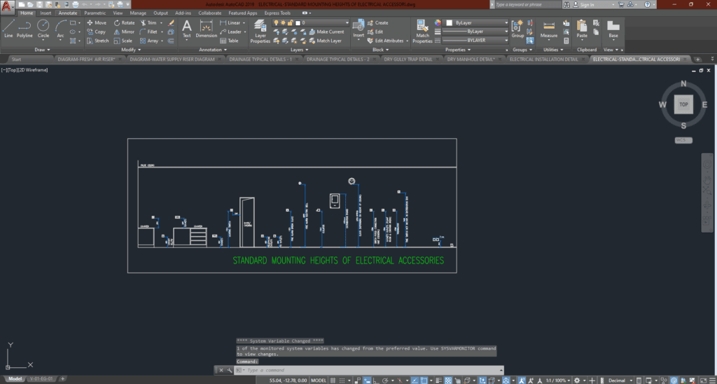 Denah dan Gambar CAD Mekanikal Electrical_ELECTRICAL-STANDARD MOUNTING ...
