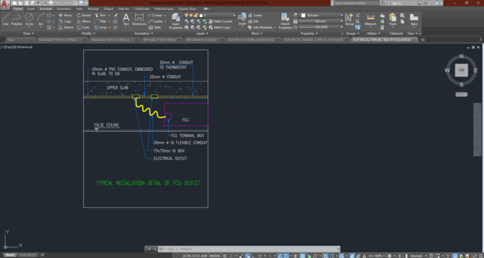 Denah dan Gambar CAD Mekanikal Electrical_ELECTRICAL -TYPE INSTALLATION ...