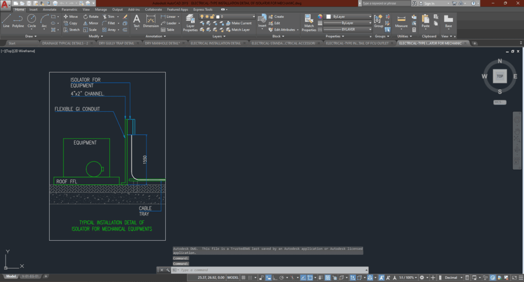 Denah dan Gambar CAD Mekanikal Electrical_ELECTRICAL-TYPE INSTALLATION ...