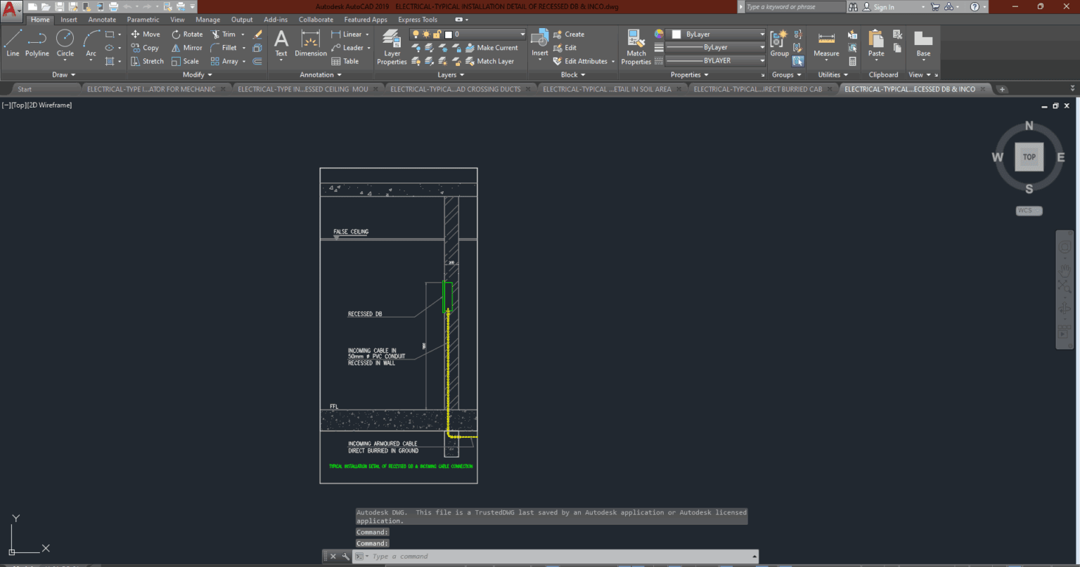 Denah dan Gambar CAD Mekanikal Electrical_ELECTRICAL-TYPICAL ...