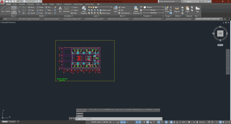 Denah dan Gambar CAD Mekanikal Electrical_INSTALASI SISTIM MATV LANTAI ...