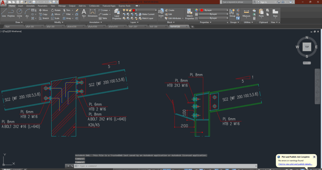 Denah dan Gambar CAD Struktur_RAFTER RAFWF200 | Sipilpedia