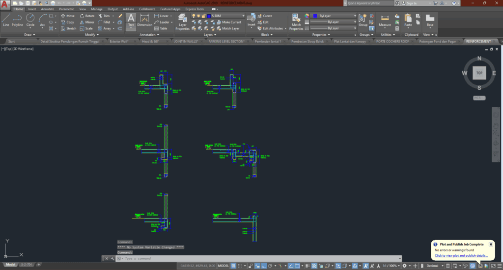 Denah dan Gambar CAD Struktur_REINFORCEMENT | Sipilpedia