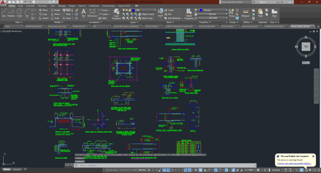 Denah dan Gambar CAD Struktur_Structural Detail | Sipilpedia