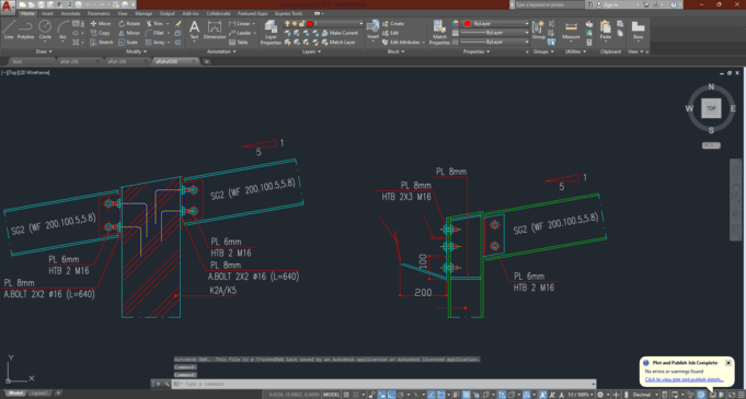 Denah dan Gambar CAD Struktur_RAFTER aRafwf200 | Sipilpedia