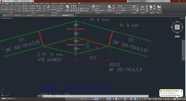Denah dan Gambar CAD Struktur_RIDGE aRd-wf300 | Sipilpedia