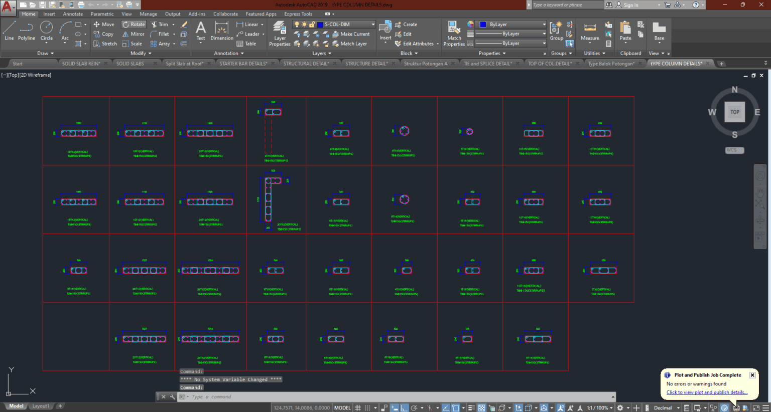 Denah dan Gambar CAD Struktur_Type Culumn Details | Sipilpedia