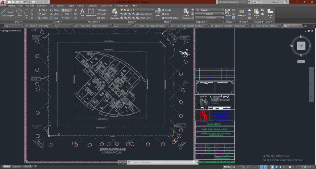 Denah dan Gambar CAD Residential Tower_10th | Sipilpedia