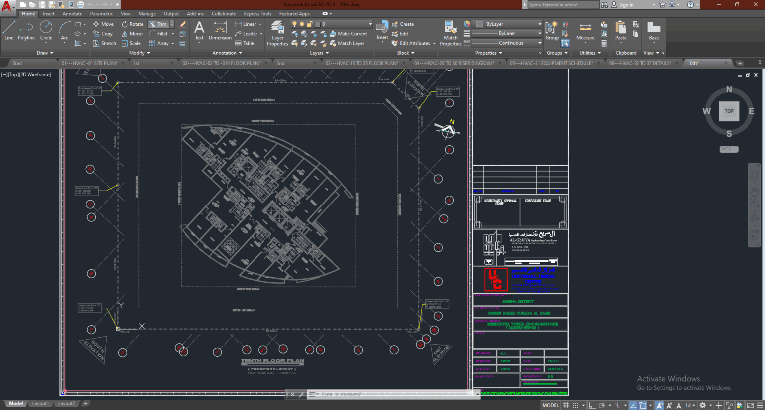 Denah dan Gambar CAD Residential Tower_10th | Sipilpedia