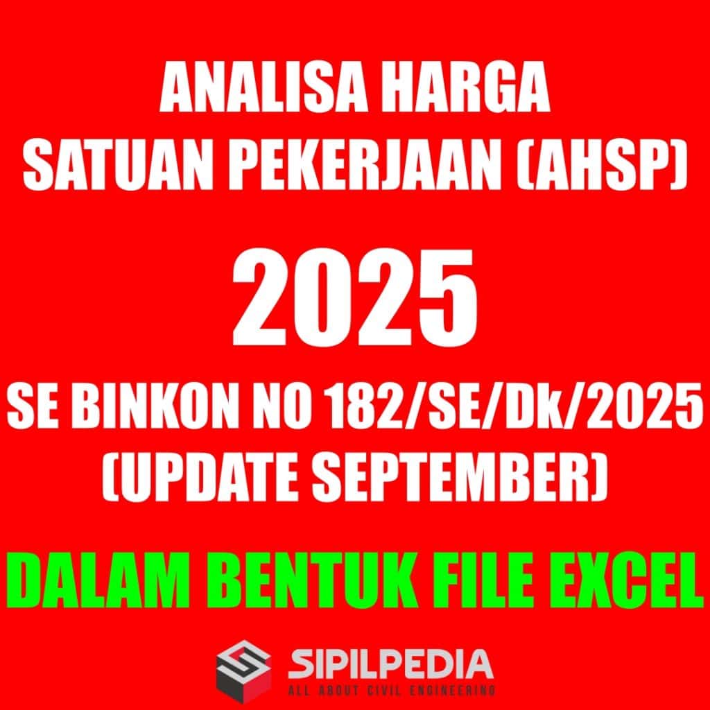 ANALISA HARGA SATUAN PEKERJAAN (AHSP) TERBARU 2025 (Update September) DALAM BENTUK EXCEL ...